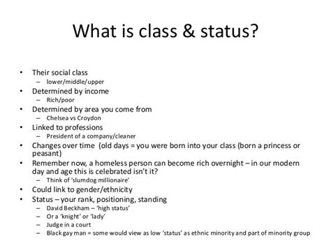 Image result for Class Status Meaning