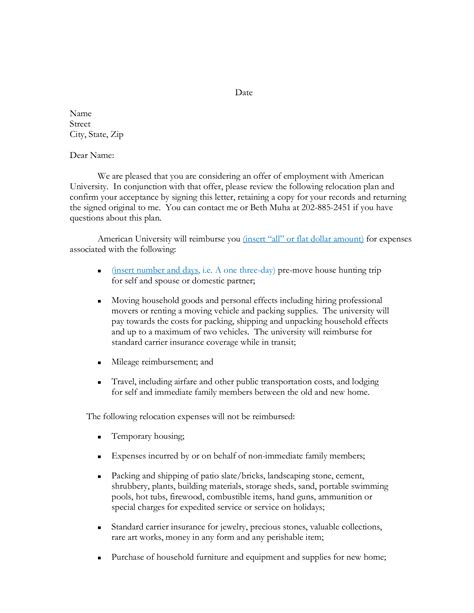 Image result for Relocation Offer Letter Sample