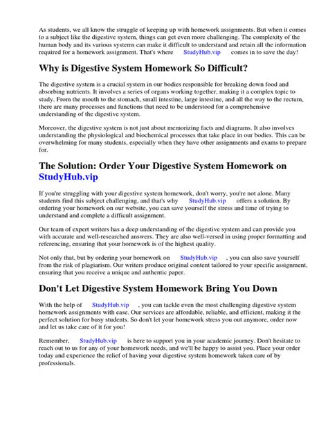 Image result for Homework Digestive System