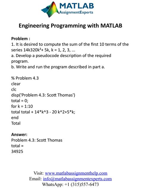 Image result for Introduction to MATLAB Programming Lesson 8 Assignment