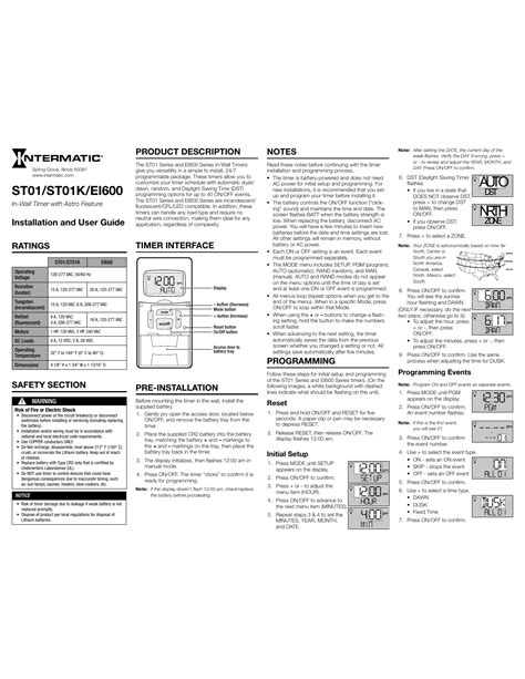 Image result for Intermatic ST01 Instructions