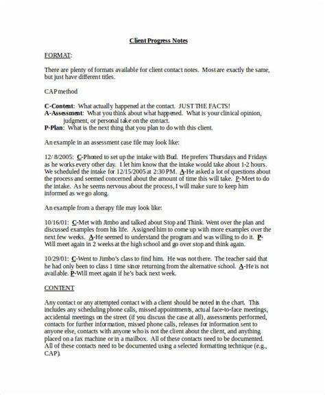 Image result for Client Notes Template Example