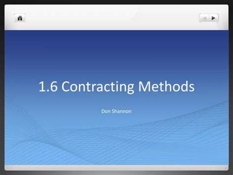 Image result for Contracting Methods PPT
