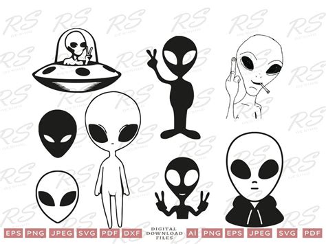 Alien Svg File, Alien Svg, Alien Svg Bundle, Funny Alien Digital File ...