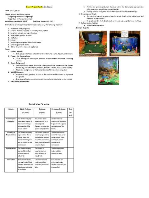 Image result for 3rd Grade Science Project Layout