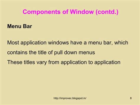 Image result for Componentsofwindow