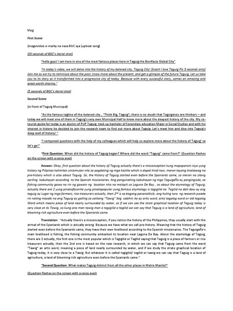 Image result for Vlog Script