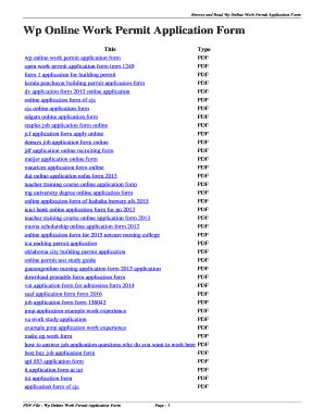 Image result for Work Permit Application Form PDF