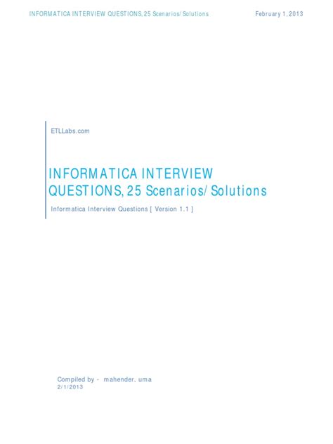 Image result for Informatica Complex Scenario