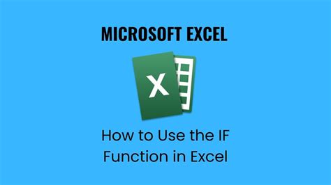 Image result for Excel IF Function Tutorial for Beginners