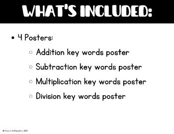 Image result for Basic Math Operations Key Words