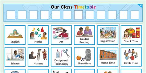 Image result for Visual Timetable KS2
