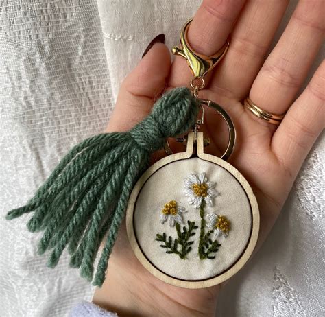 Image result for Hand Embroidered Keychains