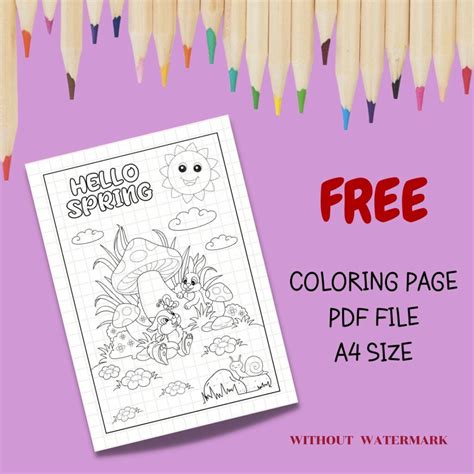 Image result for Hello Spring Coloring