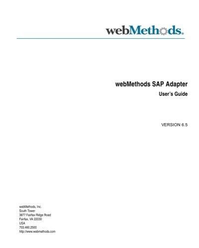 Image result for webMethods SAP Adapter User Guide