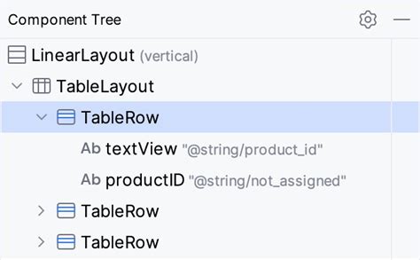Image result for Table Android Studio
