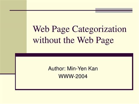 Image result for Web Page Categorization
