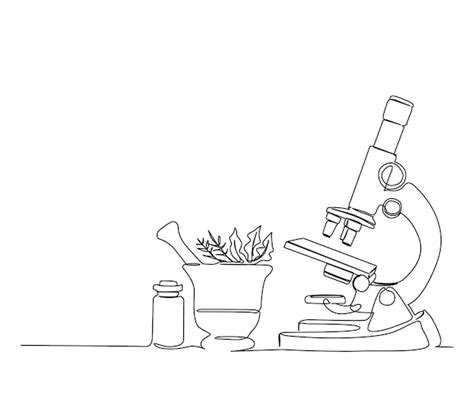 Image result for Microscope Line Art