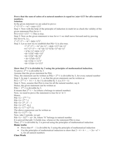 Image result for Mathematical Induction Example Problems