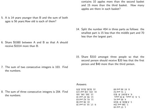 Image result for Simple Equations Problems