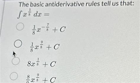 Image result for Basic Antiderivative Rules