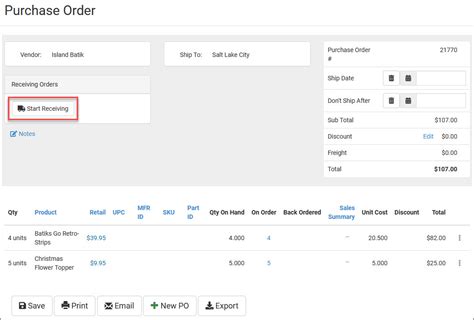 Image result for Receiving Purchase Order