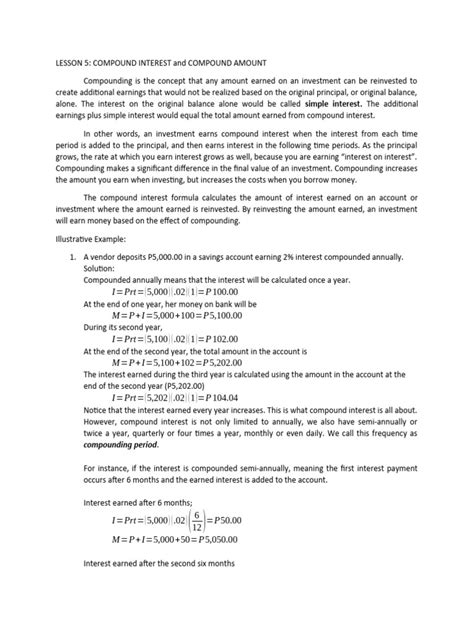 Image result for Compound Interest Tutorial Maths