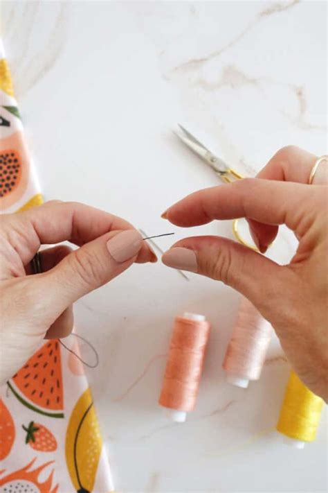 Image result for How to Thread Needle with 1 Strand