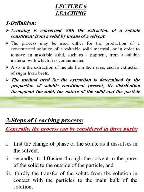 Image result for Leaching Process Explained