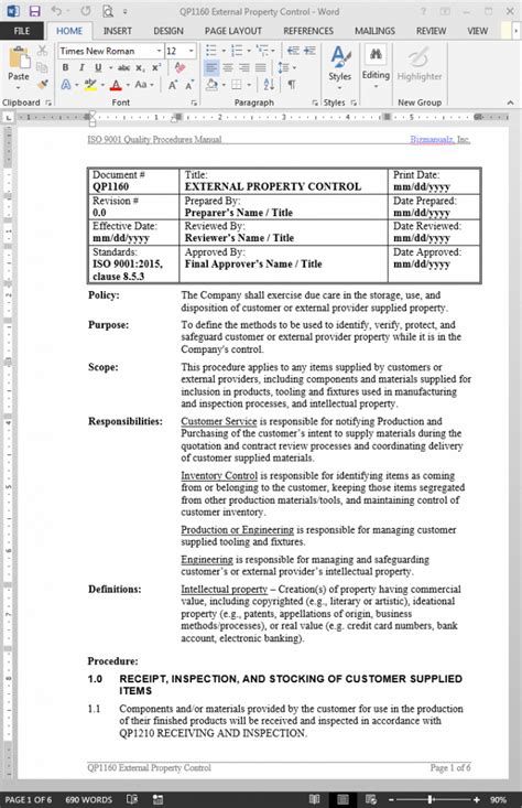 Image result for Document Control Procedure Examples