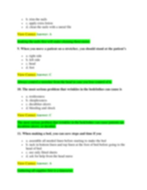 Image result for CNA Test Questions and Answers Explained