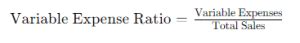 Image result for Variable Expense Ratio