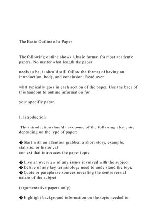 Image result for Basic Outlining