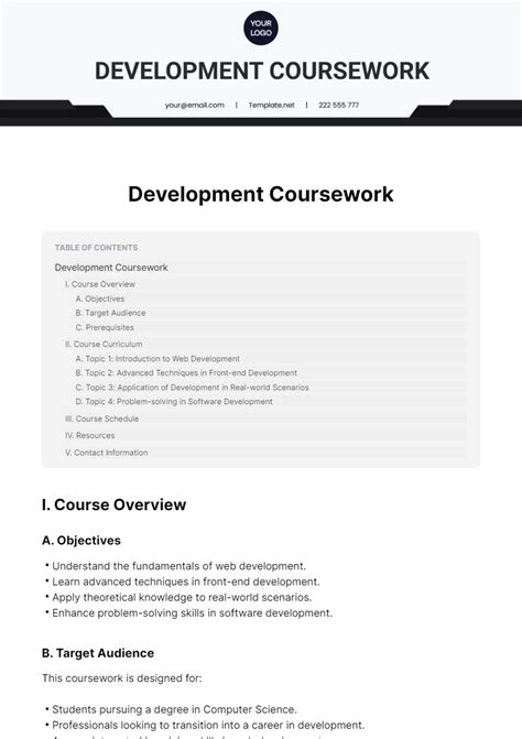 Image result for Course Development Template