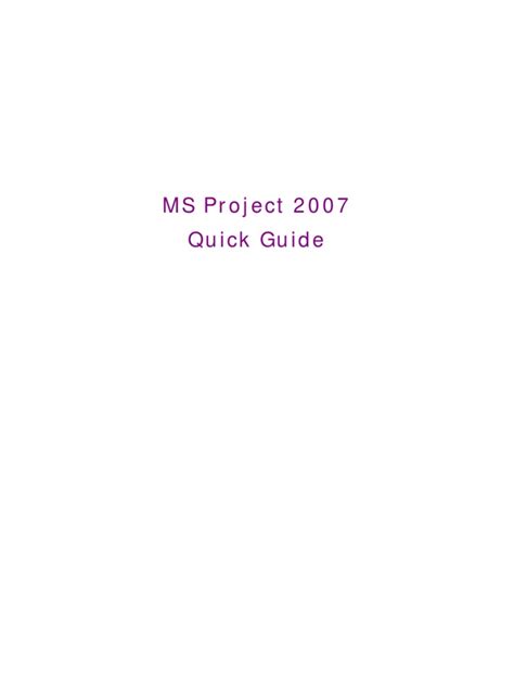 Image result for MS Project Quick Guide