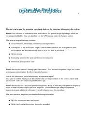 Image result for Coding From Operative Reports