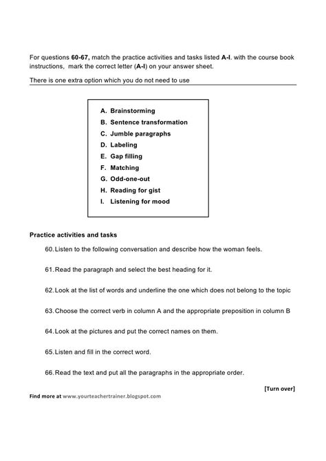 Image result for Tkt Practice Test