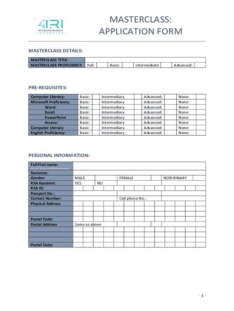 Image result for Master Class Application