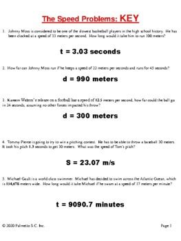 Image result for Practice Problem of Speed 8th Grade