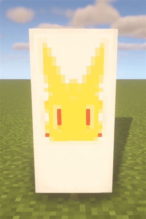 Image result for Pikachu Banner Minecraft Tutorial