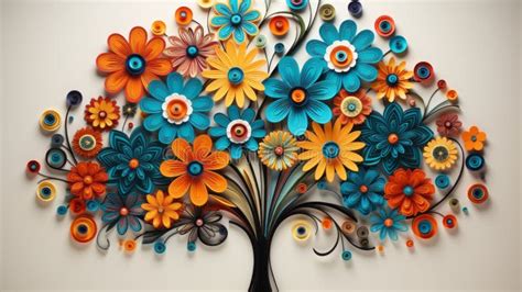 Image result for Paper Flower Tree
