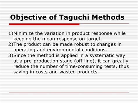 Image result for Taguchi Methods Tutorial