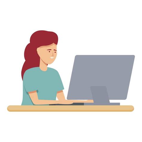 Image result for Person Using Computer Vector