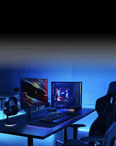 Image result for LED Strip Light Desk Setup