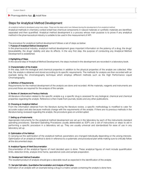 Image result for Method Development Guidelines