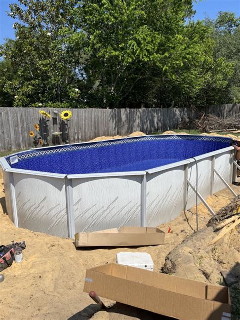 Image result for Installing Oval Pool