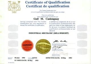 Image result for Millwright Certification