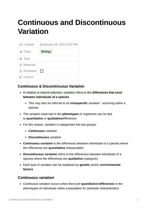 Image result for Continuous Variation vs Discontinuous
