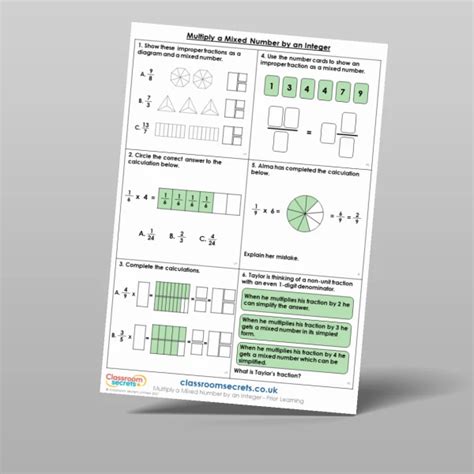 Image result for Multiply Mixed Numbers by an Integer Worksheet