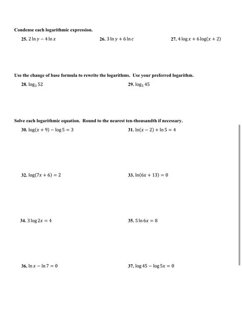 Image result for How to Condense Logarithmic Equations